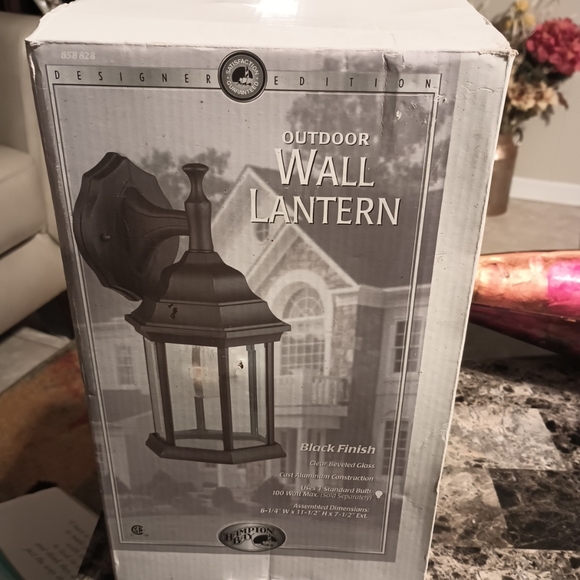 Other | Hampton Bay Outdoor Wall Lantern Black Finish Designer Edition ...